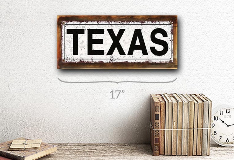 Texas Metal Street Sign Rustic Vintage TFD2009 | Etsy