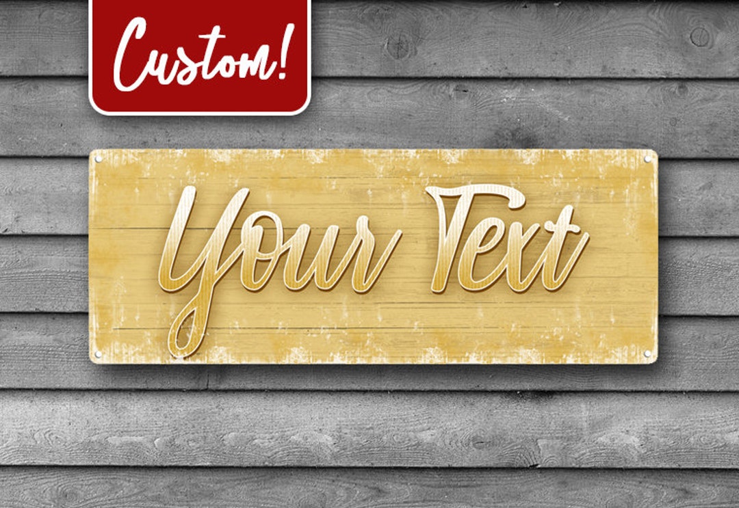 CUSTOM Personalized Yellow Metal Sign Wall Decor for Home - Etsy