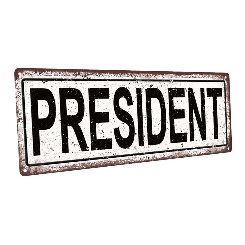 President Metal Sign Wall Decor for Home and Office - Etsy