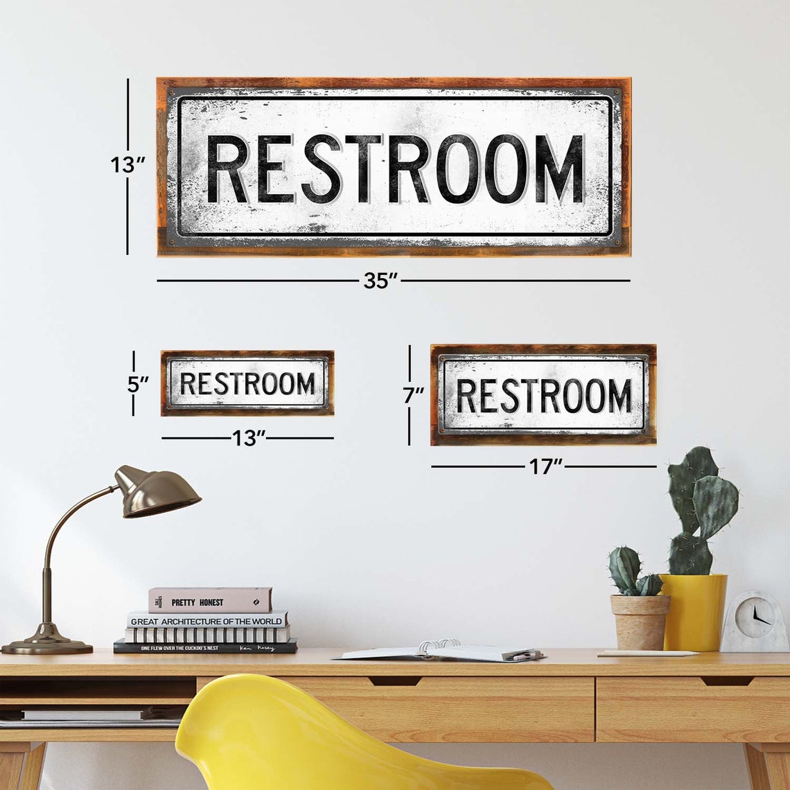 Restroom Metal Sign Wall Decor for Bath or Laundry - Etsy