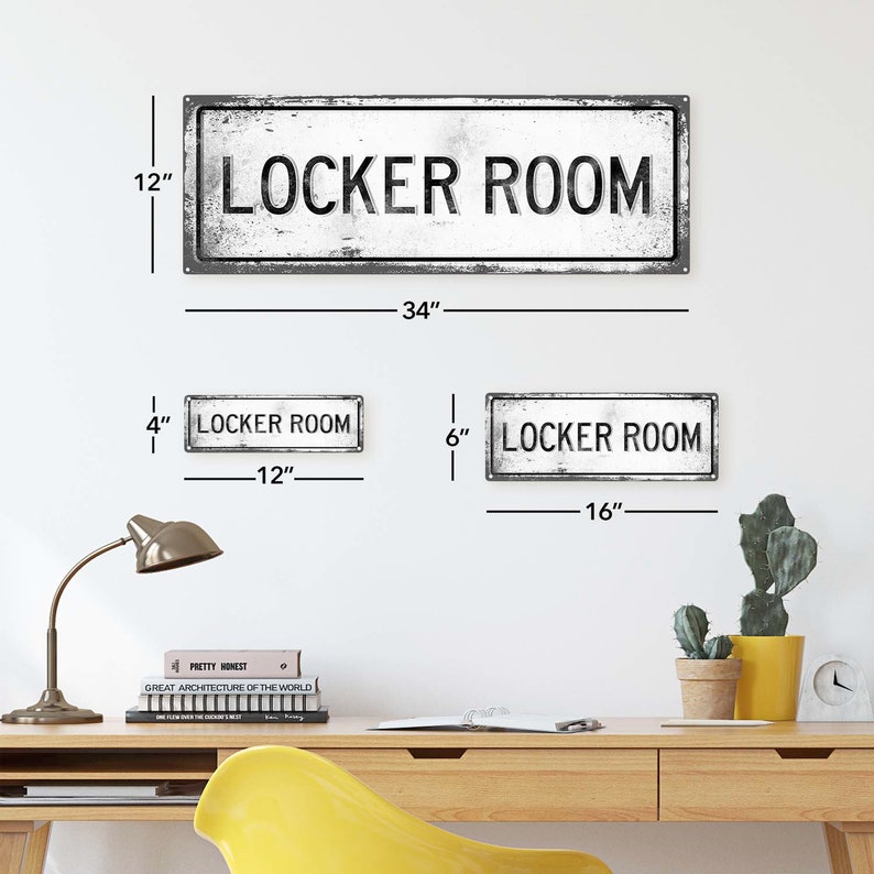Retro Locker Room Metal Sign Wall Decor for Mancave Den and | Etsy