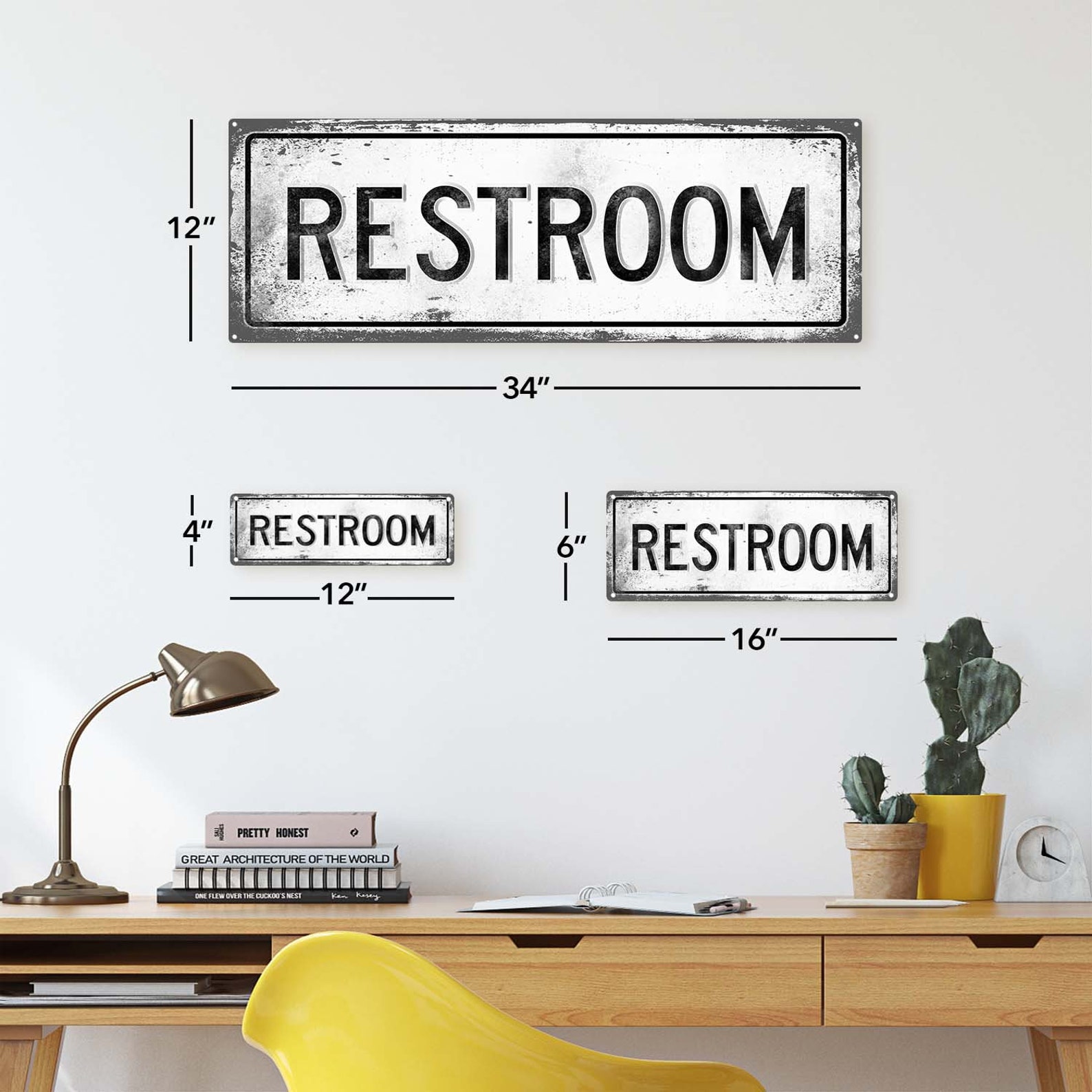 Restroom Metal Sign Wall Decor for Bath or Laundry - Etsy