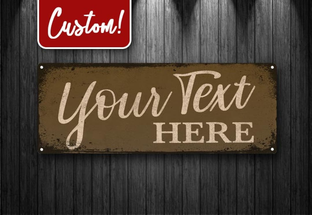 CUSTOM Personalized Metal Sign Wall Decor for Home and - Etsy