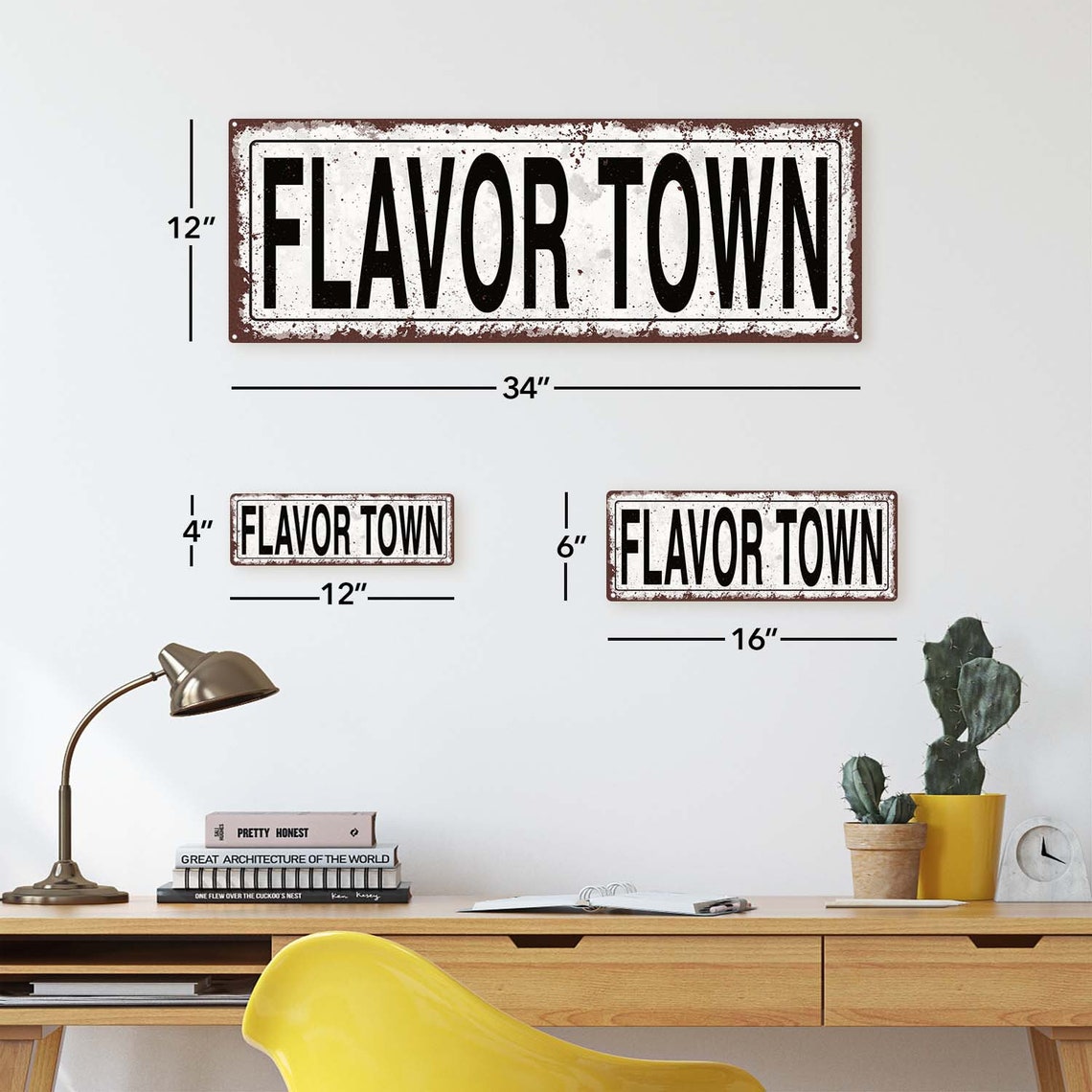 Flavor Town Metal Sign Wall Decor for Kitchen Dining Room - Etsy