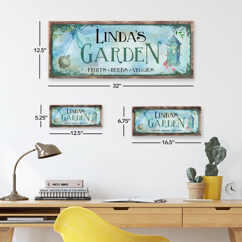 CUSTOM Garden Metal Sign Vintage Retro Personalized Gift - Etsy