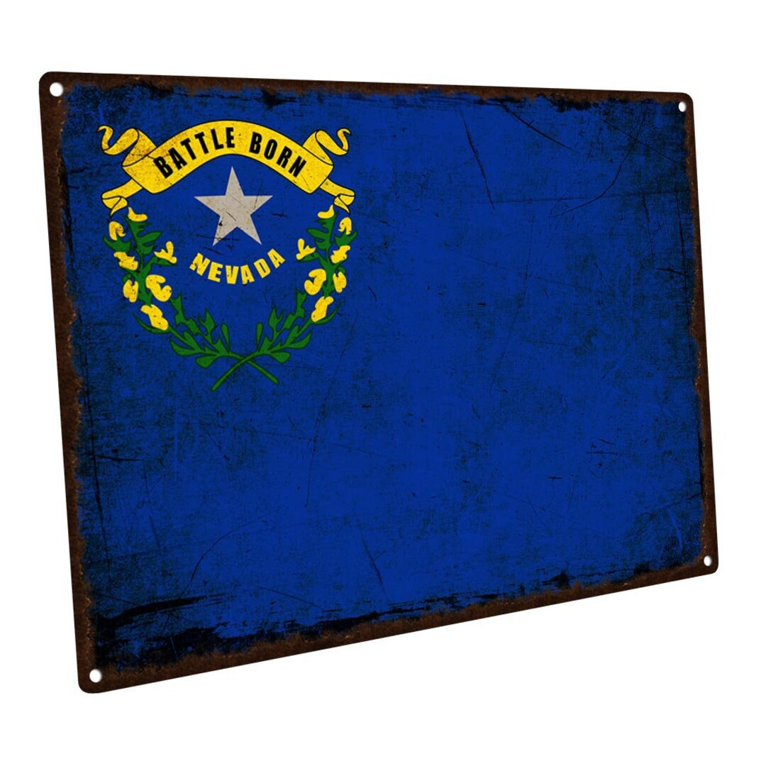Nevada State Flag Metal Sign; Wall Decor for Home and Office - Etsy