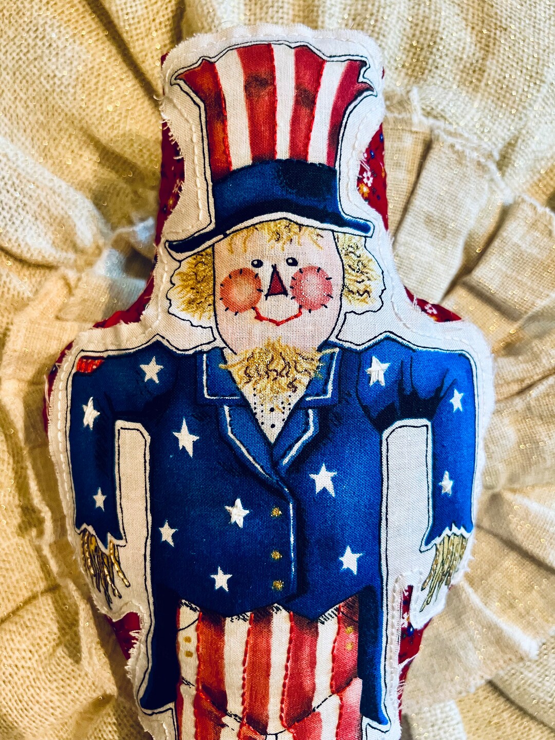Uncle Sam Stuffed Scarecrow Doll/pillow - Etsy