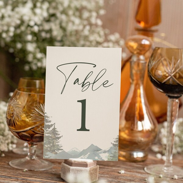 Mountain Table Numbers - Etsy
