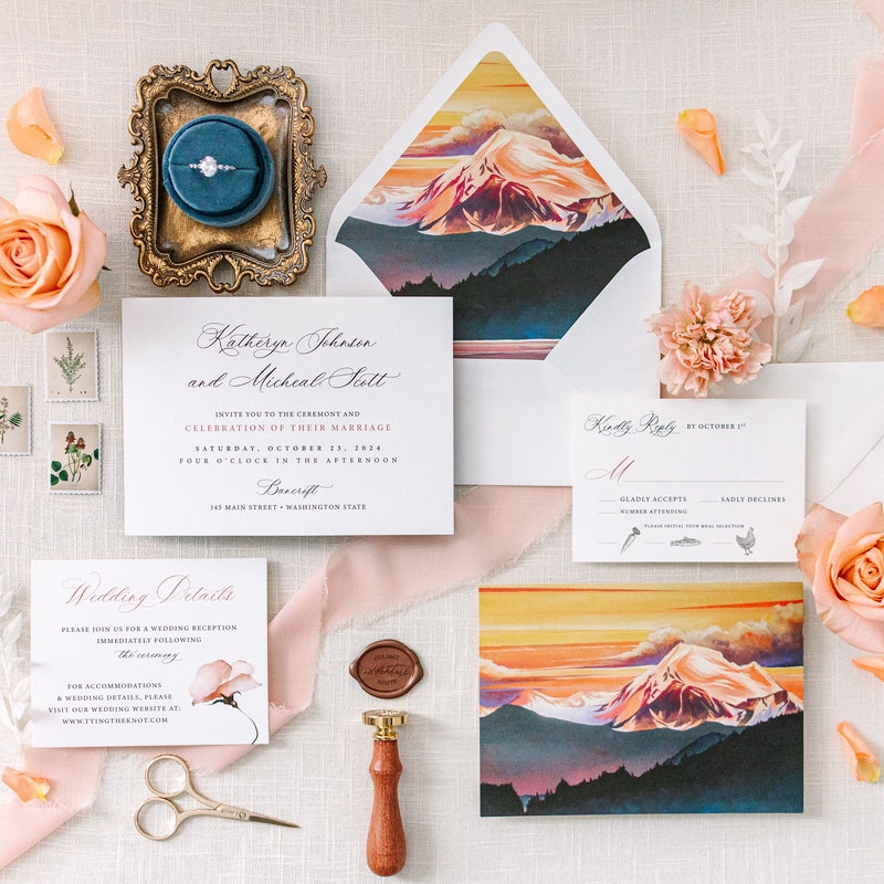 Mountain Invitation - Etsy