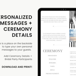 Personalized Wedding Program, Wedding Magazine Style Card, Program ...