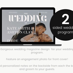 Personalized Wedding Program, Wedding Magazine Style Card, Program ...