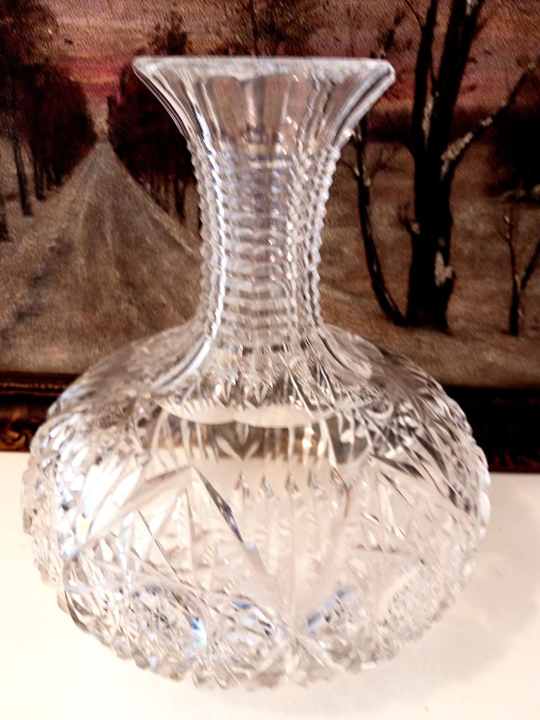 Fine Antique American Brilliant Cut Glass Carafe/decanter - Etsy