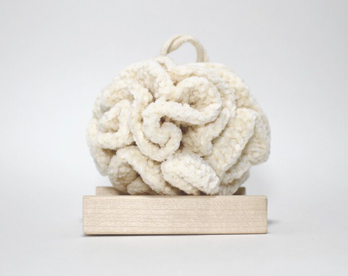 Natural Cotton Crochet Shower Pouf Exfoliating Bath Puff - Etsy