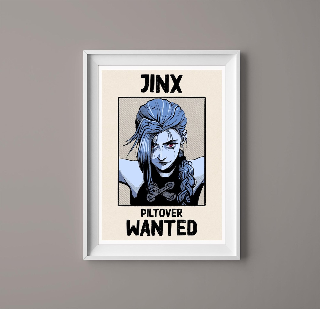 Jinx Wanted Poster League of Legends Arcane Fanart - Etsy