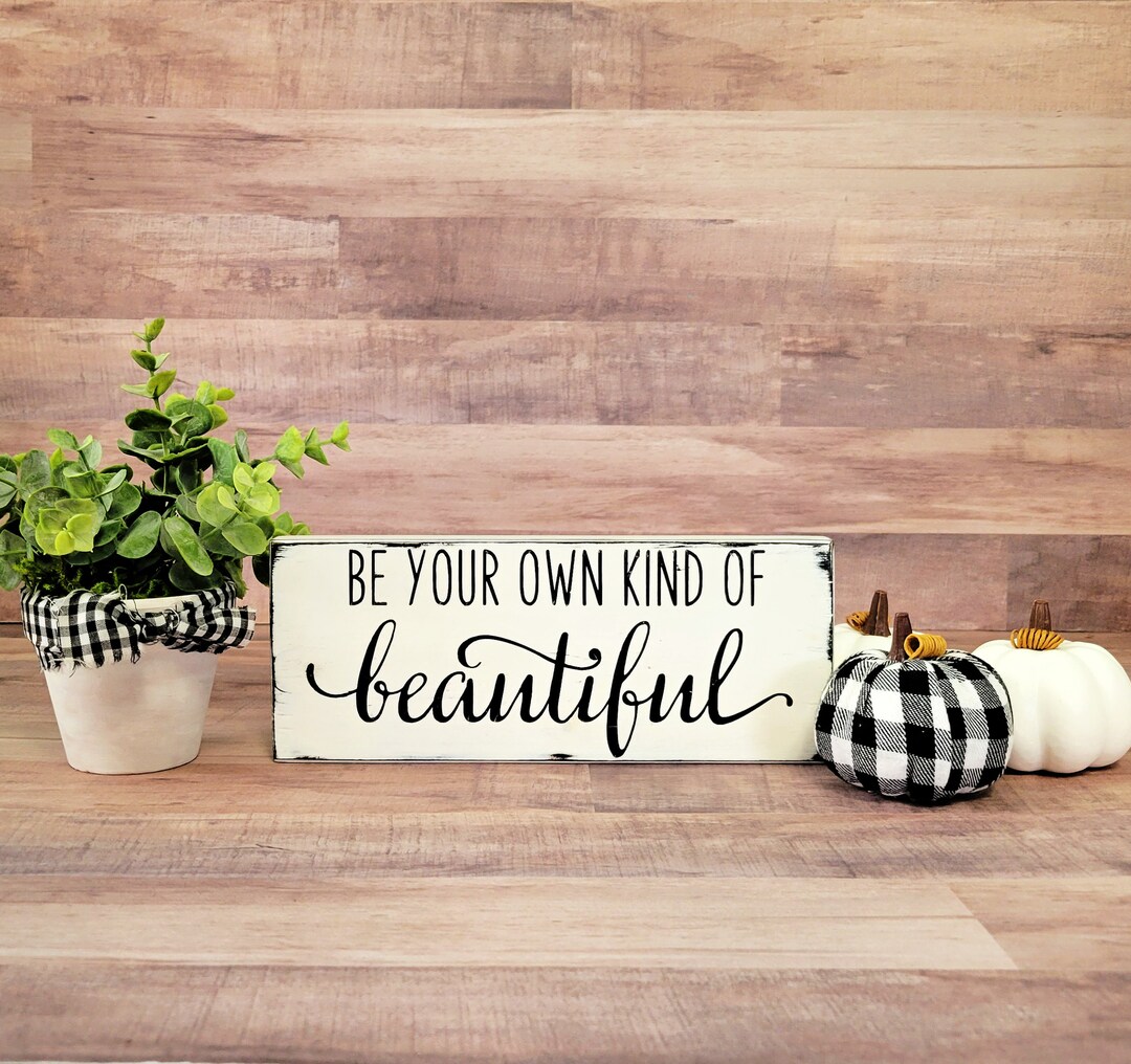 Be Your Own Kind of Beautiful, Teen Girl Room Decor, Bathroom Sign ...