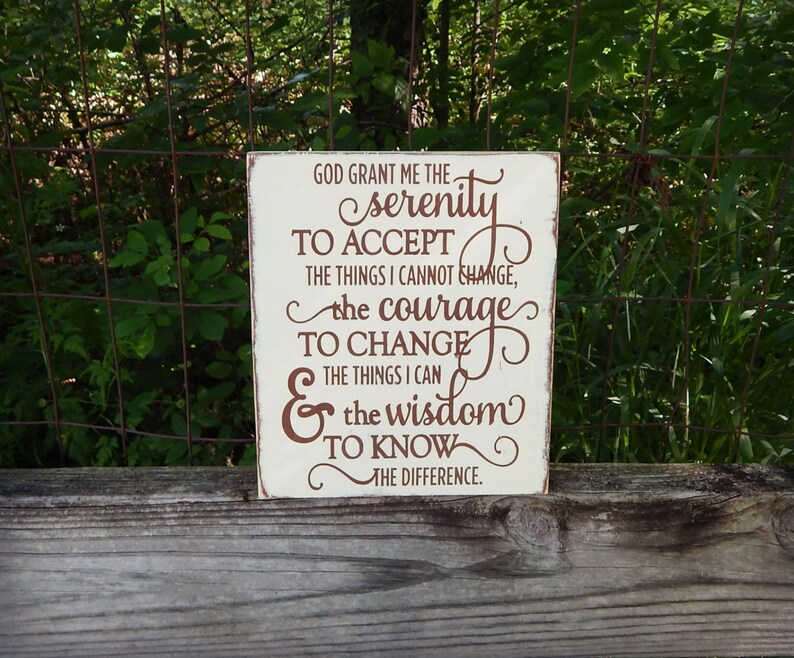 Rustic Serenity Prayer Wooden Sign Religious Sign Prayer - Etsy