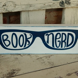 Book Nerd Wooden Sign Geeky Sign Book Lover Sign Geek - Etsy