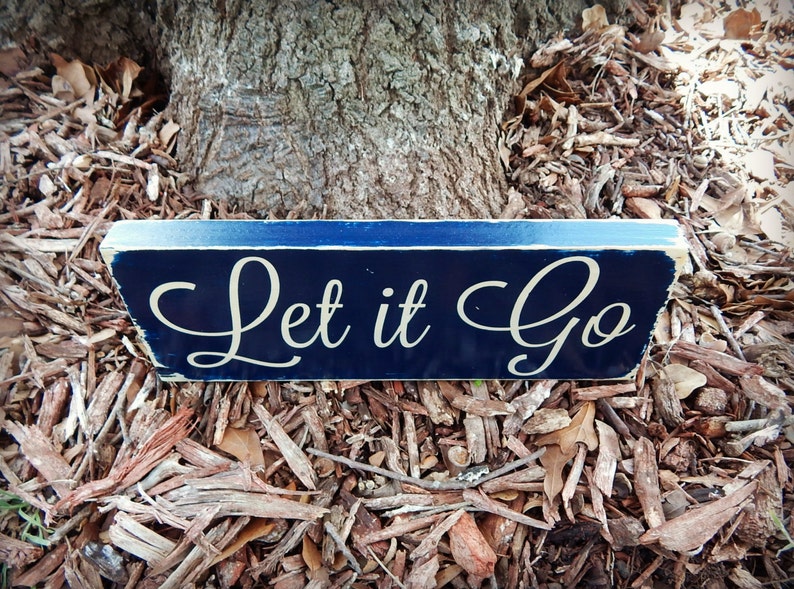 Let It Go Hand Painted Wooden Sign Inspirational Sign Movie | Etsy