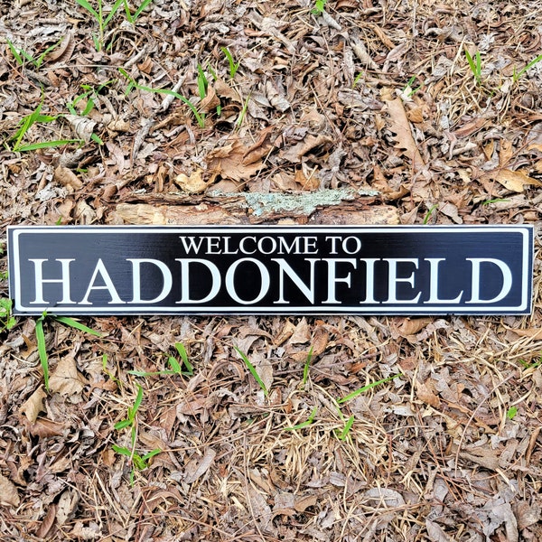 Haddonfield Wooden Sign - Etsy