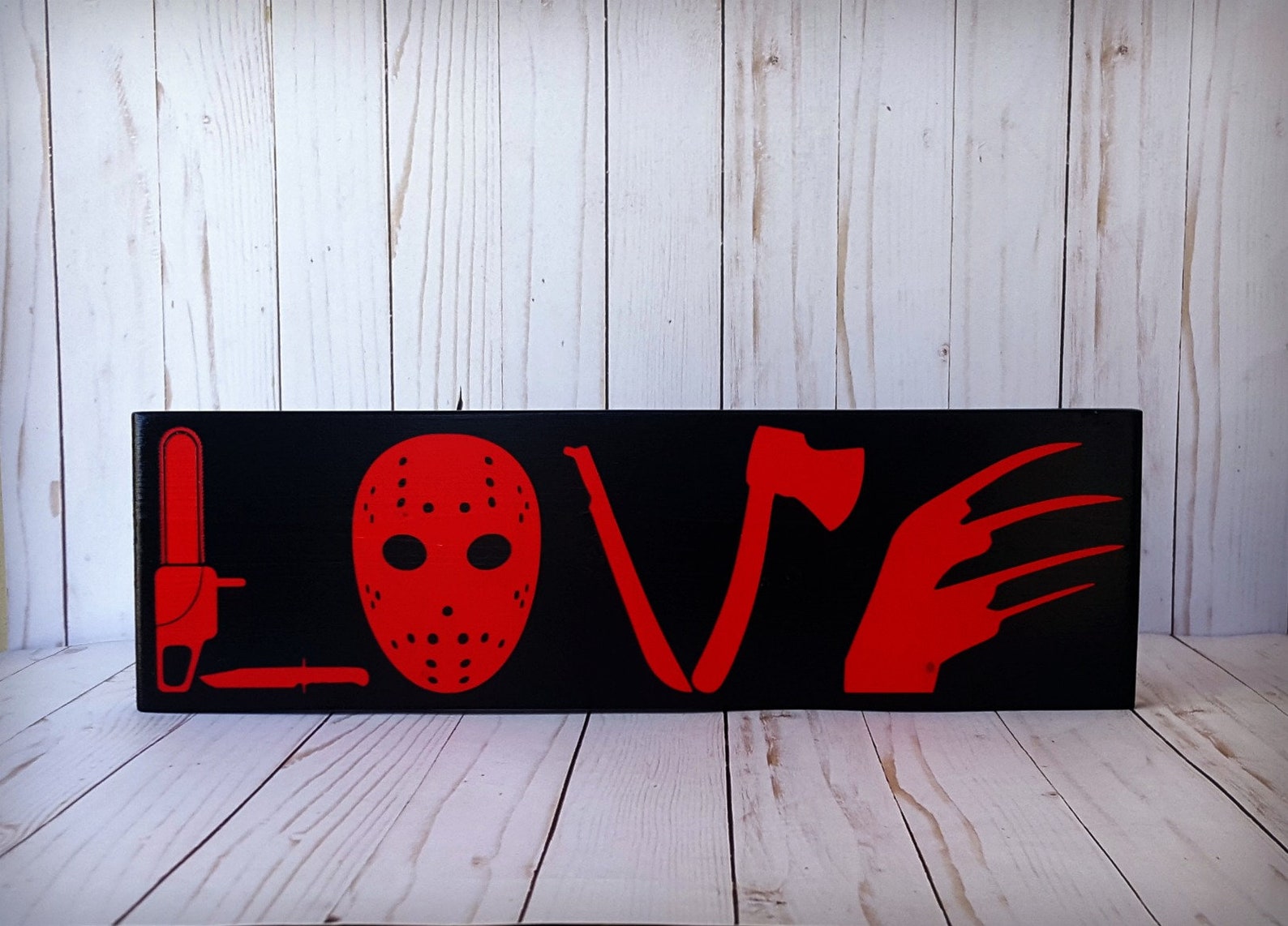 Horror Movie Love Wooden Sign I Love Horror Horror Movie - Etsy