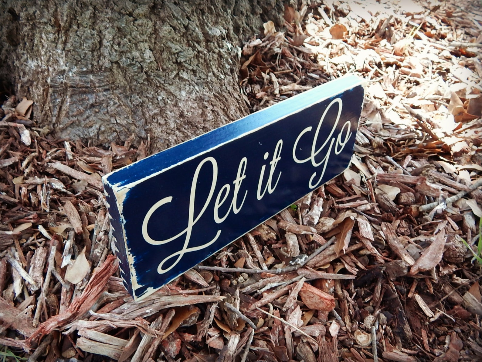 Let It Go Hand Painted Wooden Sign Inspirational Sign Movie | Etsy