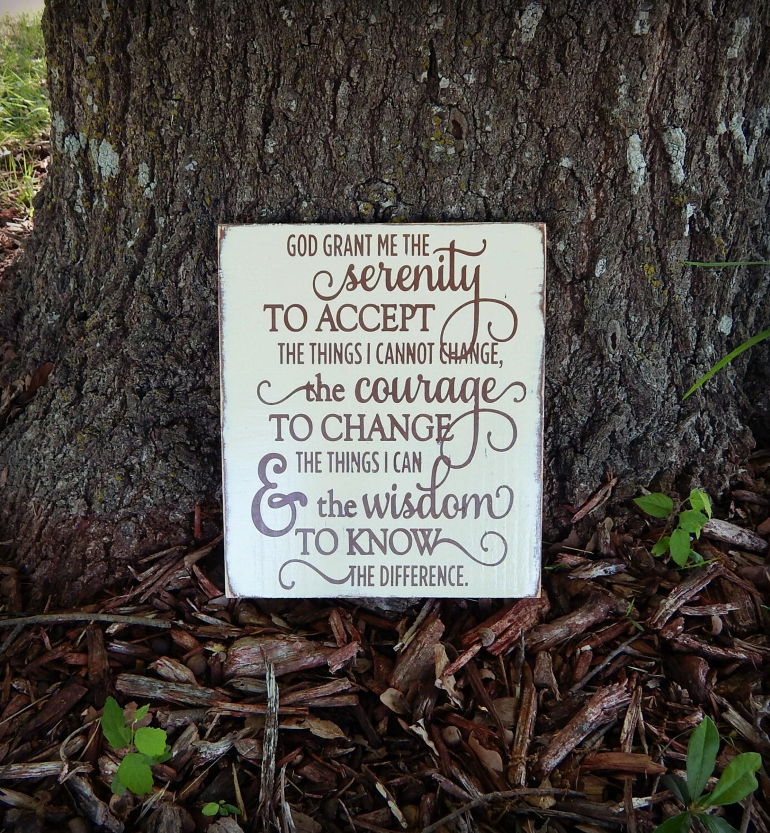 Rustic Serenity Prayer Wooden Sign Religious Sign Prayer | Etsy