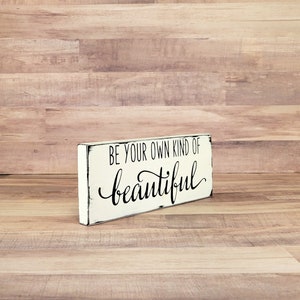 Be Your Own Kind of Beautiful, Teen Girl Room Decor, Bathroom Sign ...