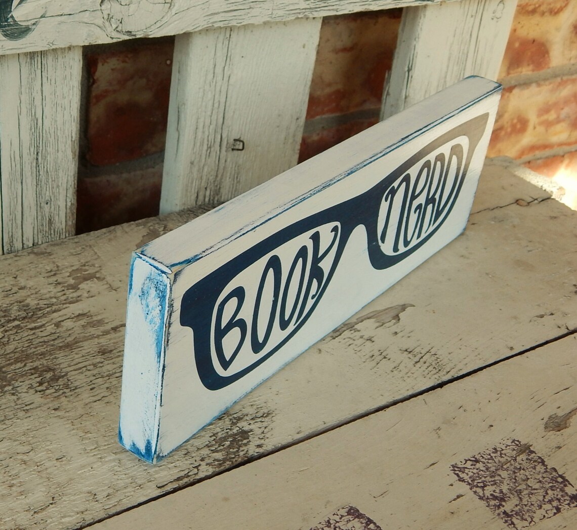 Book Nerd Wooden Sign Geeky Sign Book Lover Sign Geek - Etsy