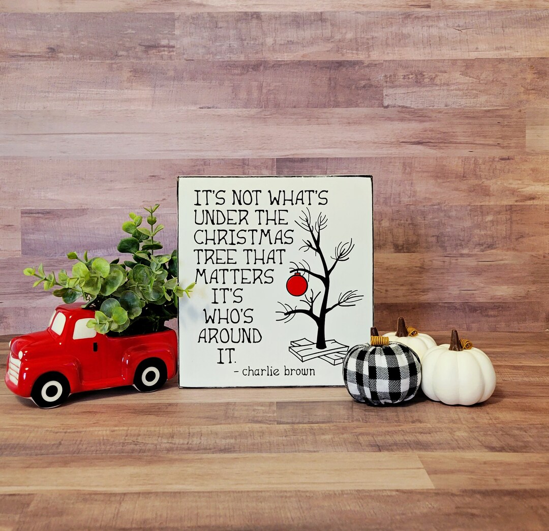 It's Not What's Under the Christmas Tree That Matters, Charlie Brown ...