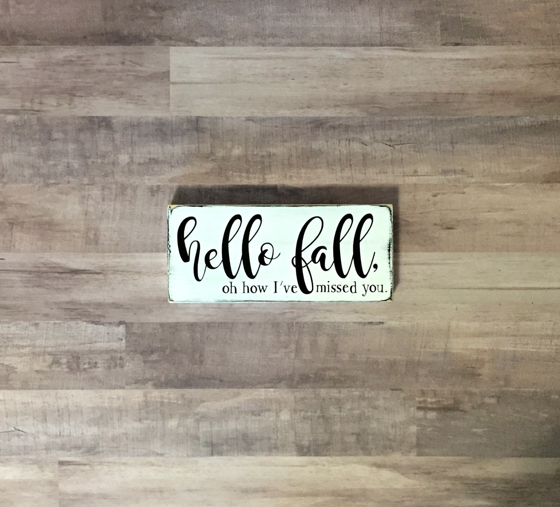 Hello Fall sign Fall Farmhouse Sign Fall Sign Fall Decor | Etsy