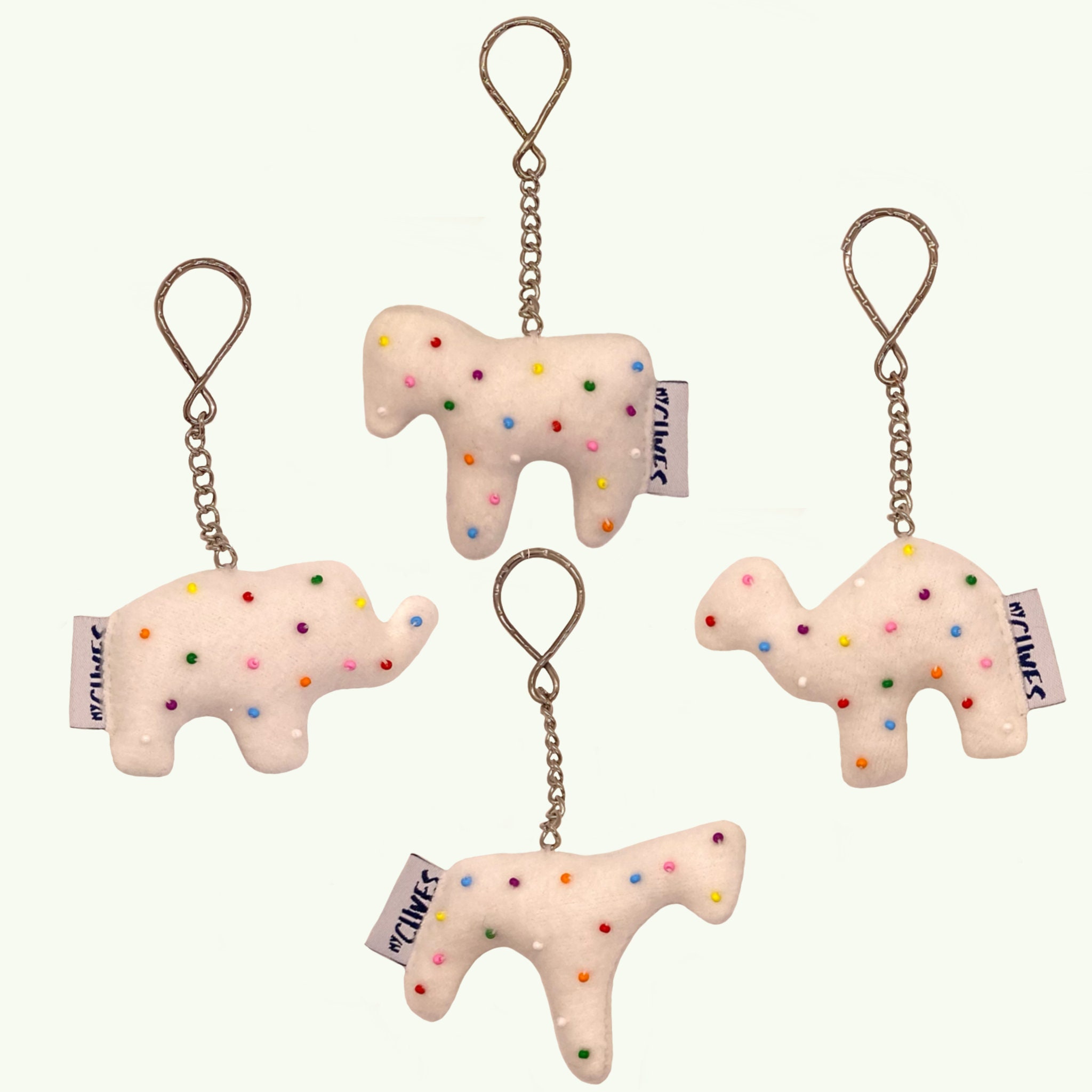 Frosted Animal Cracker Plush Keychain - Etsy