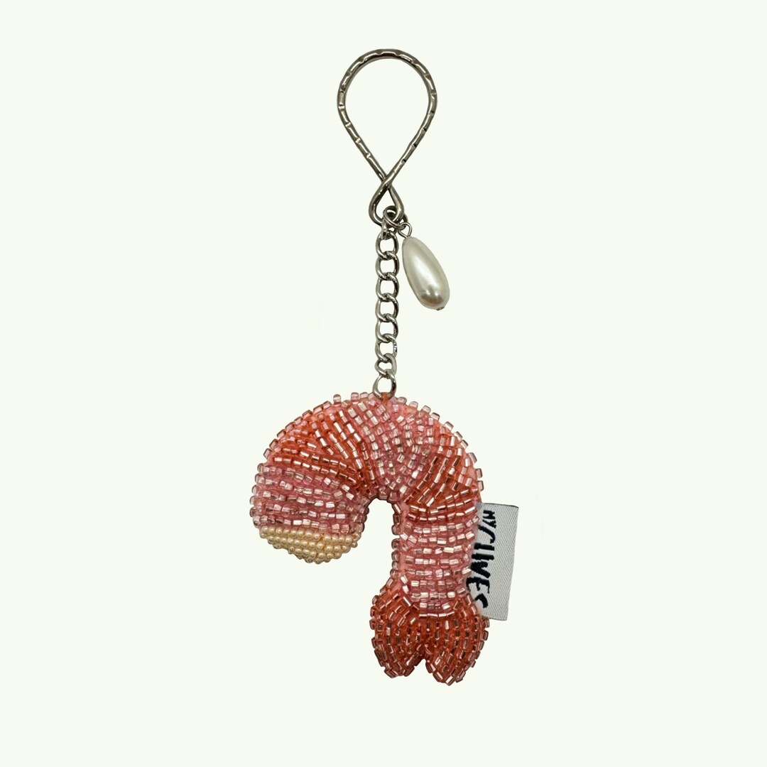 Beaded Shrimp Keychain - Etsy