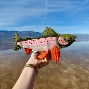 Beaded Rainbow Trout - Etsy