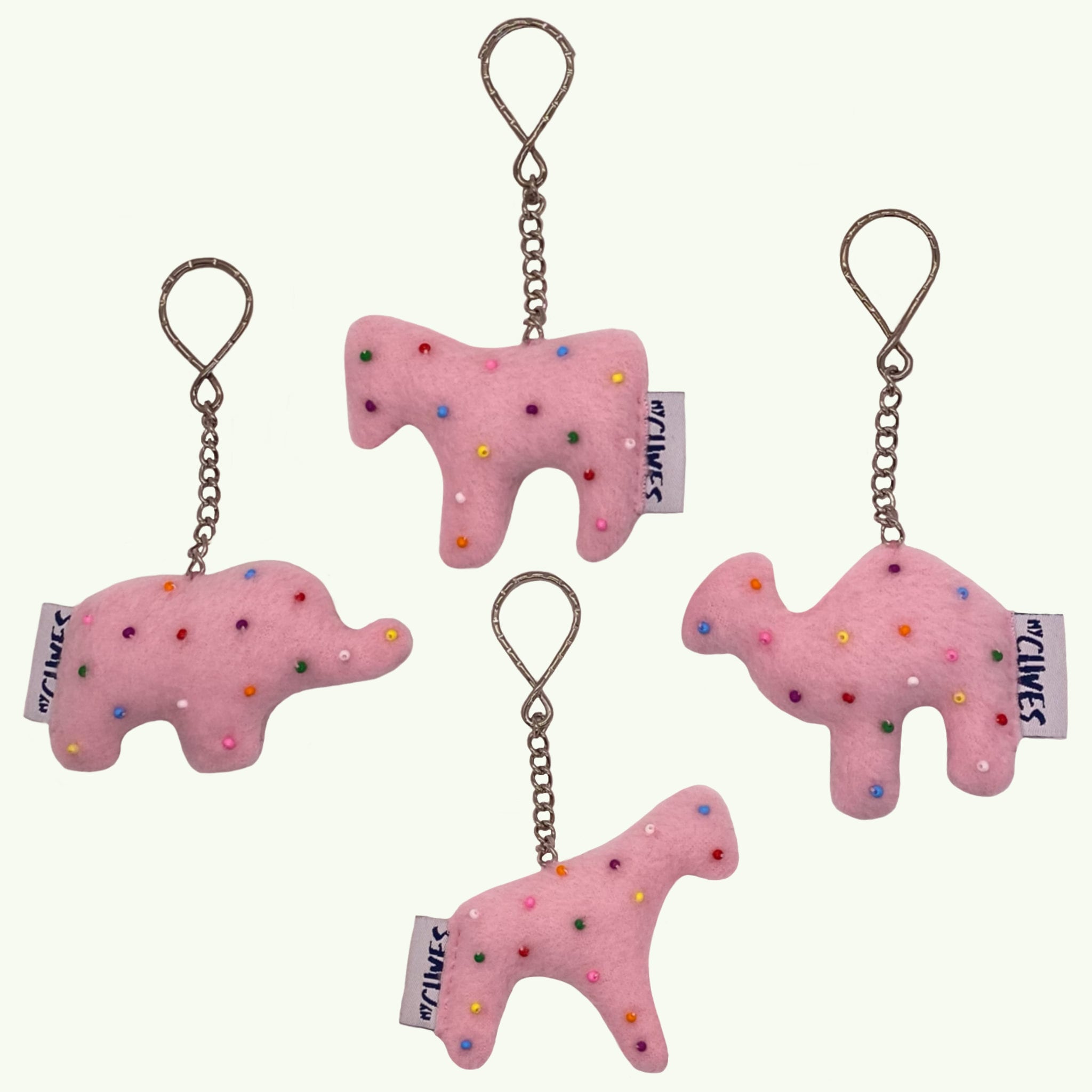 Frosted Animal Cracker Plush Keychain - Etsy