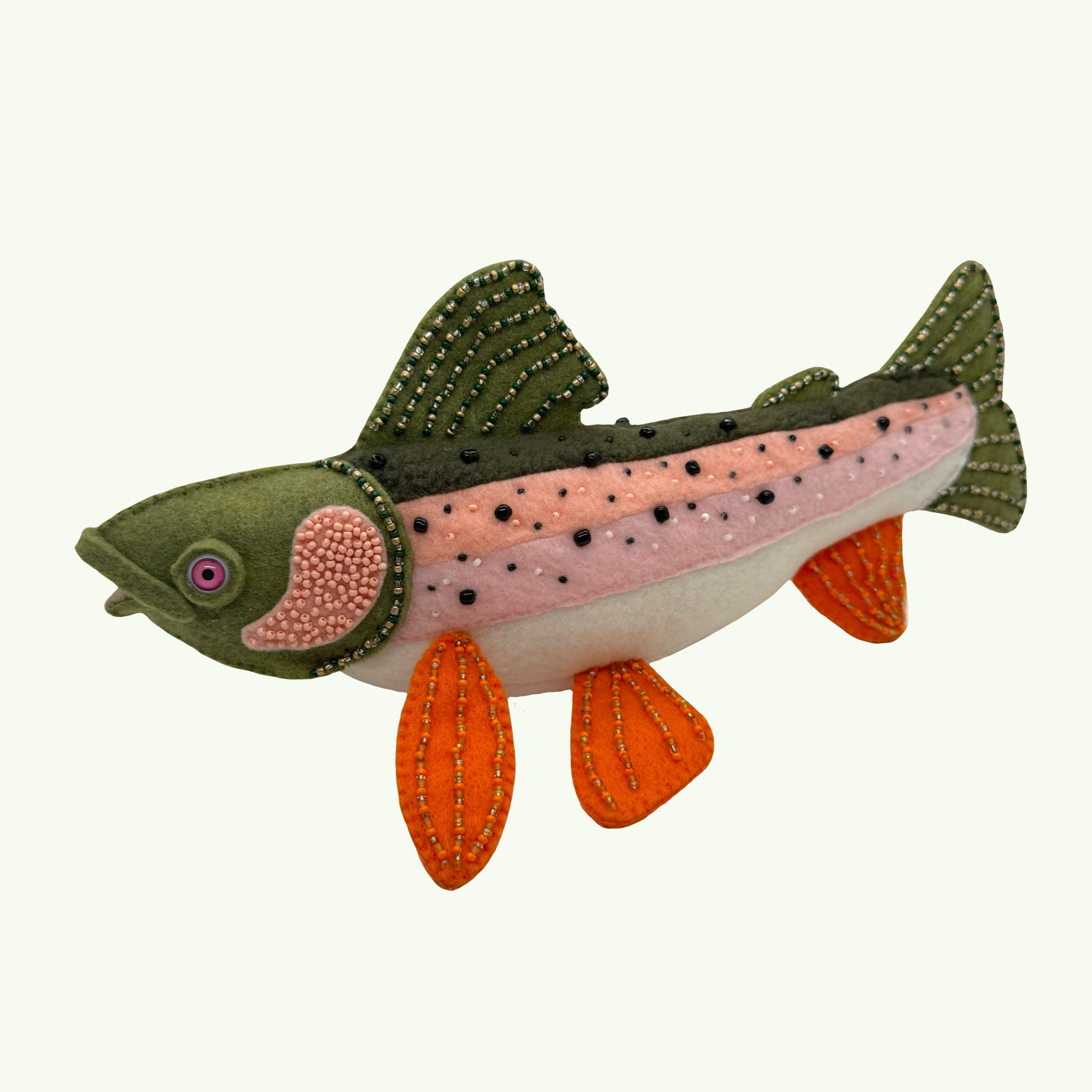 Beaded Rainbow Trout - Etsy
