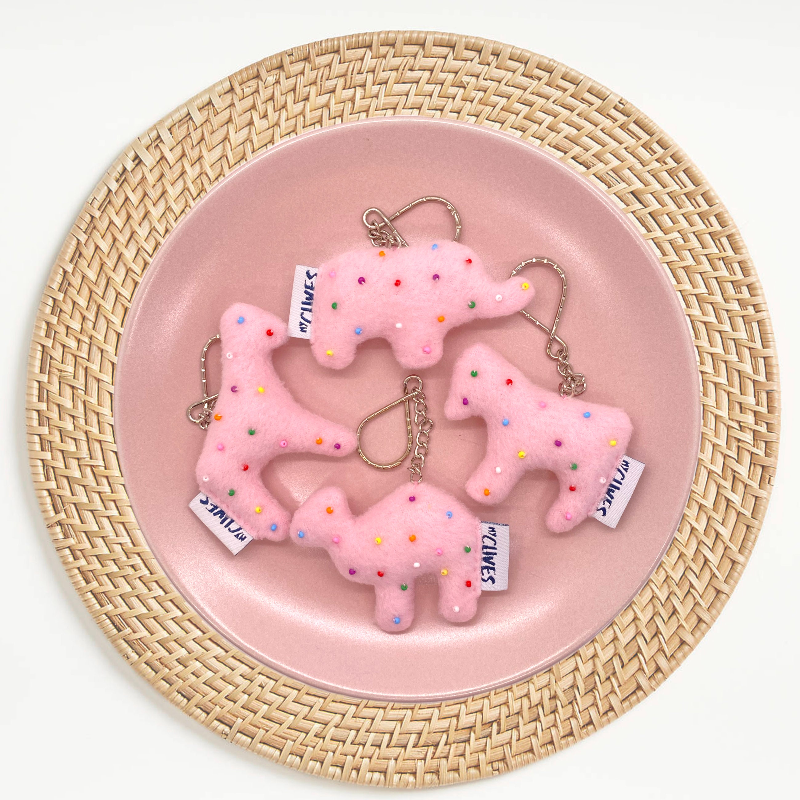 Frosted Animal Cracker Plush Keychain - Etsy
