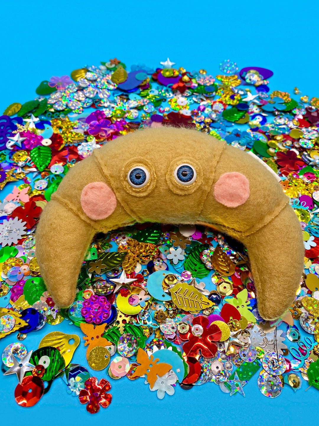 Sentient Croissant | Plush Croissant - Etsy