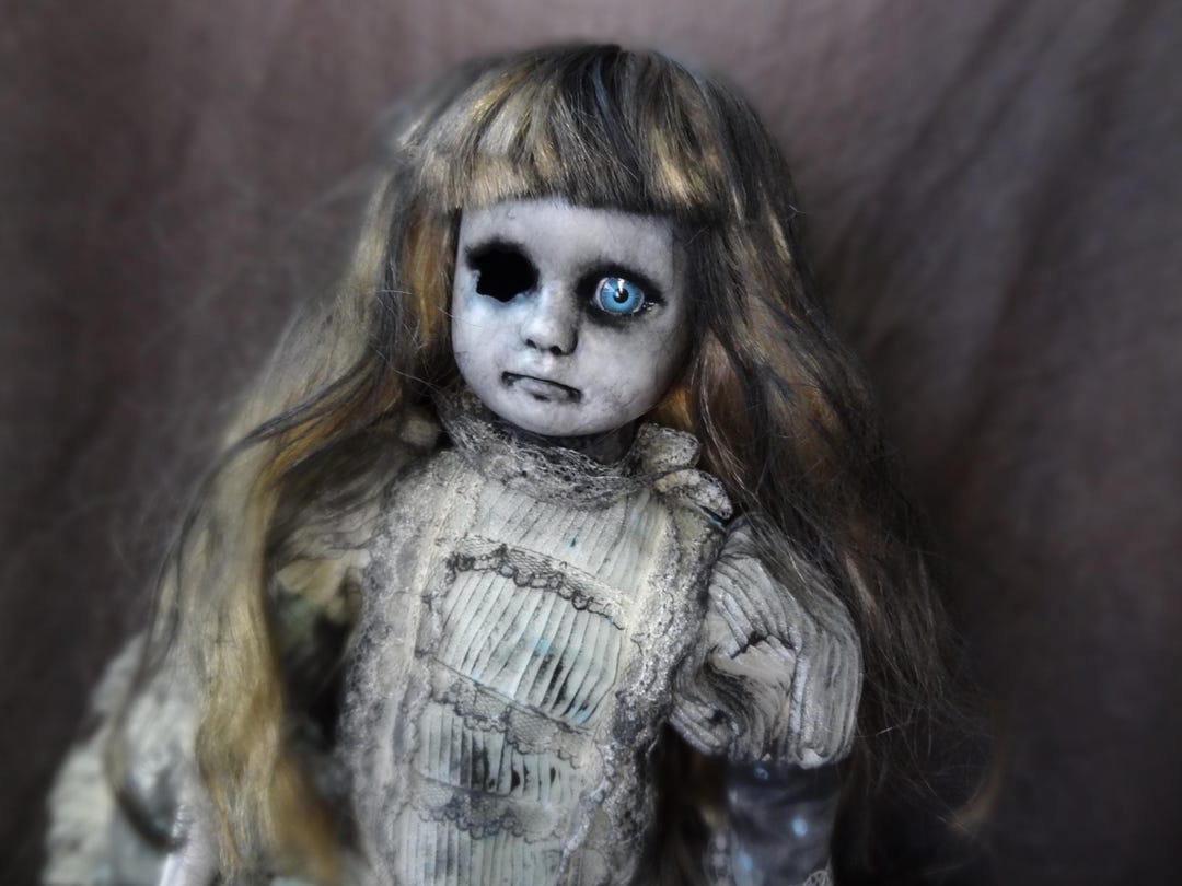 Ghostly Girl Doll With One Eye Spooky Doll Creepy Doll Scary Doll ...
