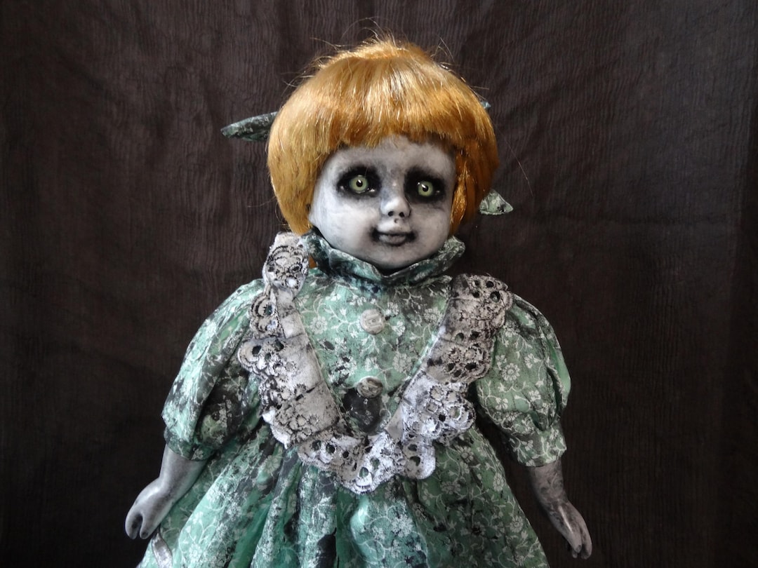 Small Spooky Little Girl Doll Creepy Doll Ghostly Girl Doll Macabre ...