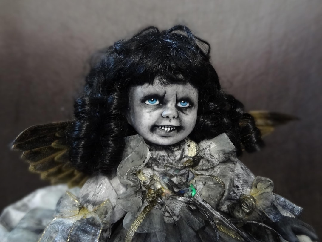 Creepy Angel Doll Evil Grinning Angel Doll Spooky Angel Unholy Angel ...