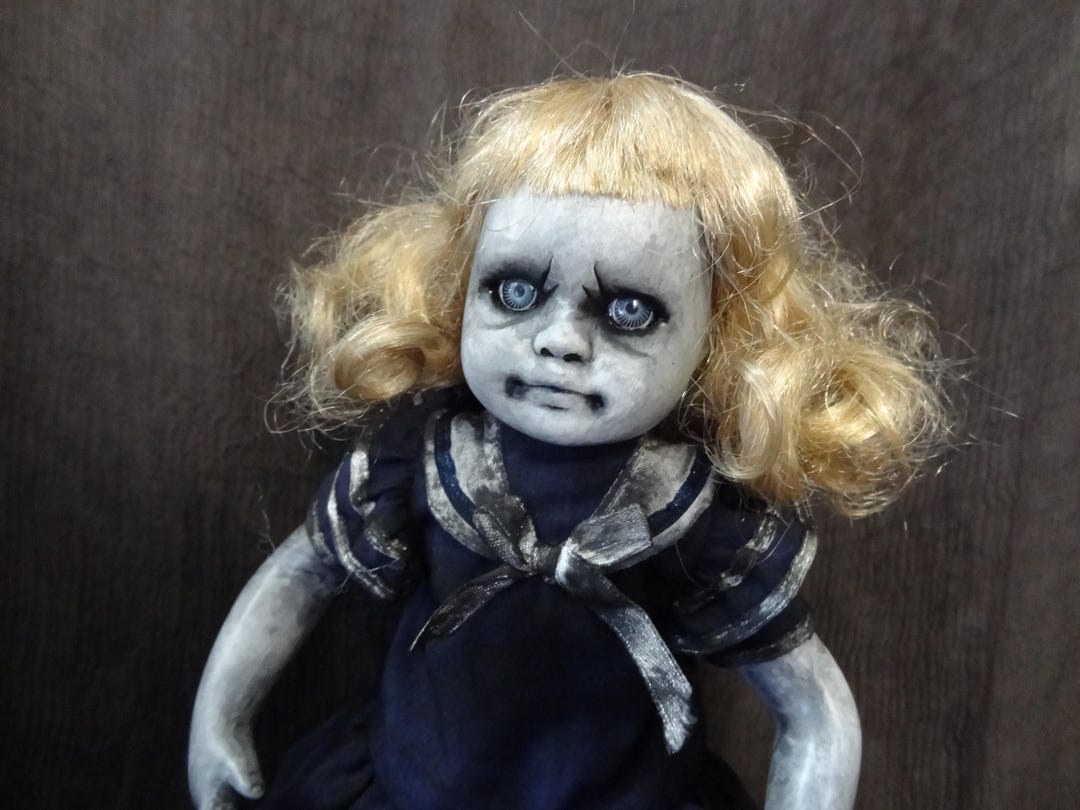 Small Mad Sailor Girl Doll Little Ghostly Girl Doll Creepy Doll Macabre ...
