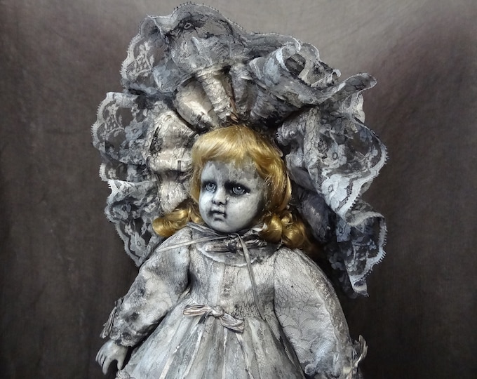 Reserved for Carrie Old Fashioned Creepy Child Doll Spooky Doll Ghostly ...