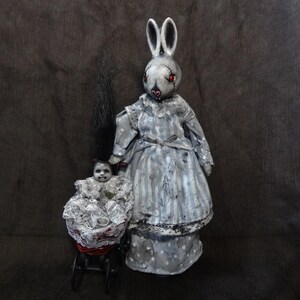 Psycho Bunny Nanny and Baby With Funny Hair Weird Doll Odd Dolls ...
