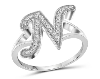 Letter n ring | Etsy