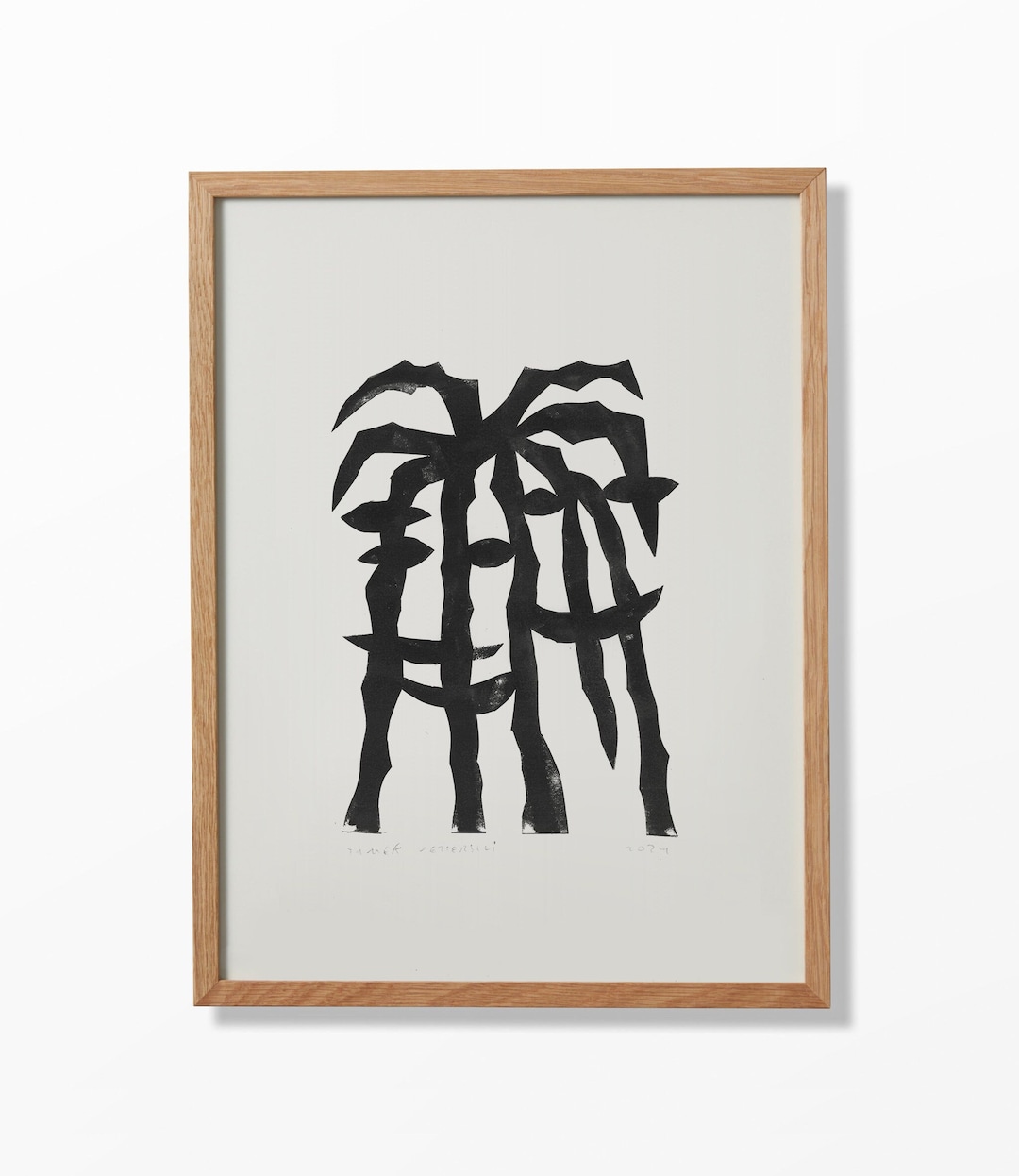 Under the Palm Tree - Linocut Print. - Etsy
