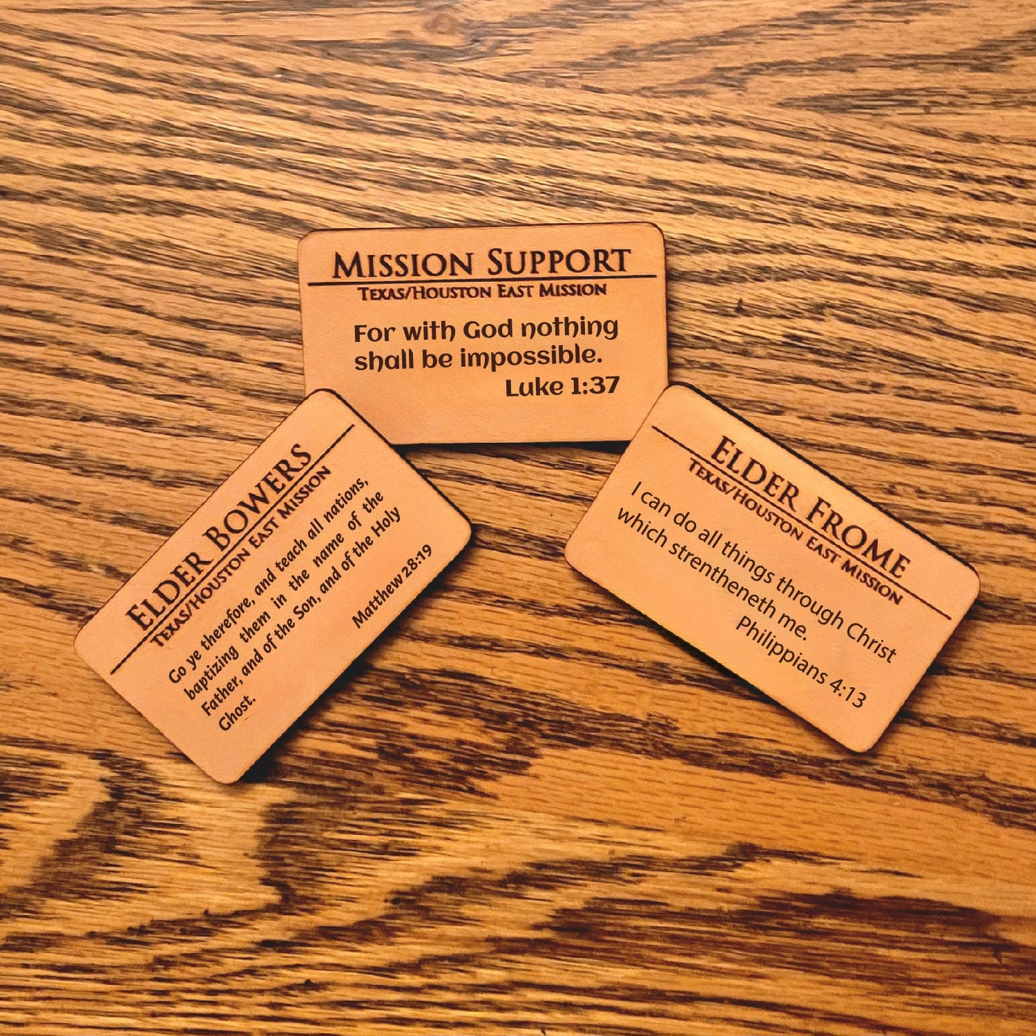 Leather Missionary Name Badge: Custom Laser Engraved Gift - Etsy