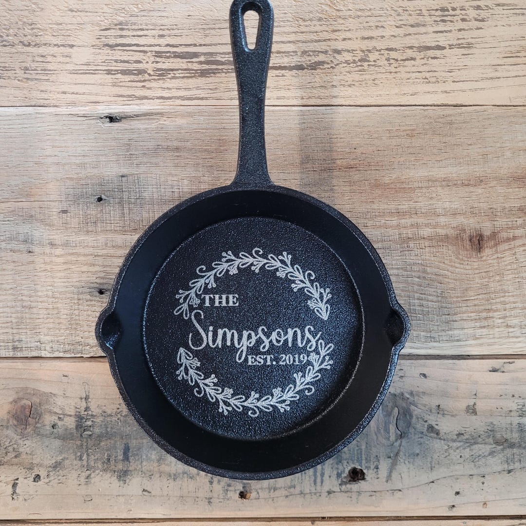Personalized Mini 5 Inch Cast Iron Skillet: Custom 6th Iron Anniversary ...