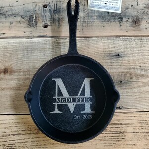 Personalized Mini 5 Inch Cast Iron Skillet: Custom 6th Iron Anniversary ...