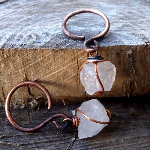 10 Gauge Ear Weights Stone Tunnel Hangers - Etsy