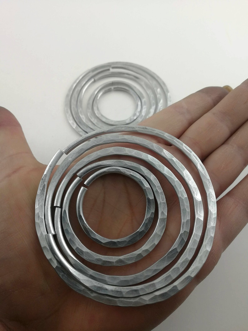 8 Gauge Hammered Hoops Ear Hangers Hammered Hoop Earrings - Etsy